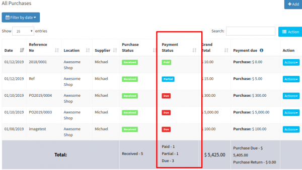 Purchase Payments - Smart Auto Tool