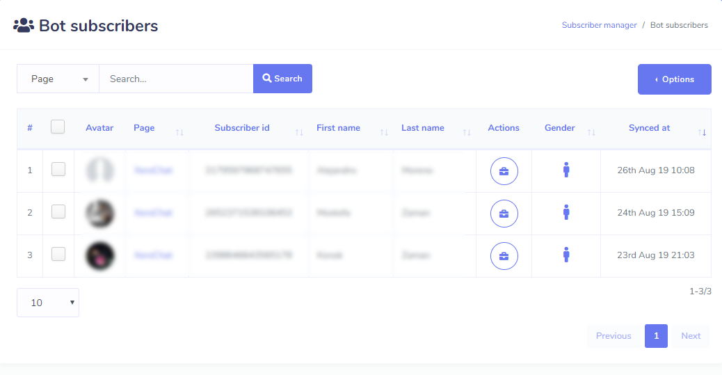 Subscriber Manager in Smart Bot Maker - Smart Auto Tool