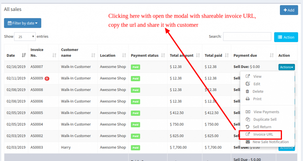 Invoice External URL - Smart Auto Tool