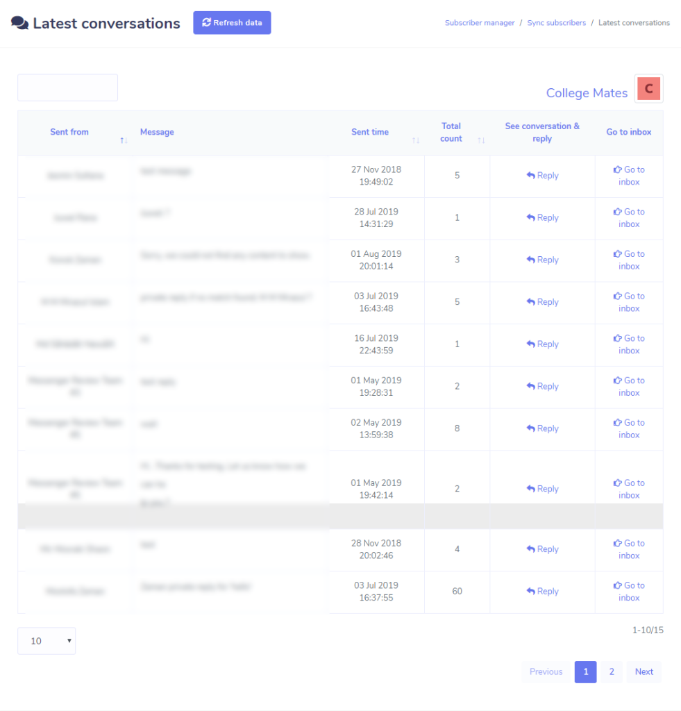 Subscriber Manager in Smart Bot Maker - Smart Auto Tool