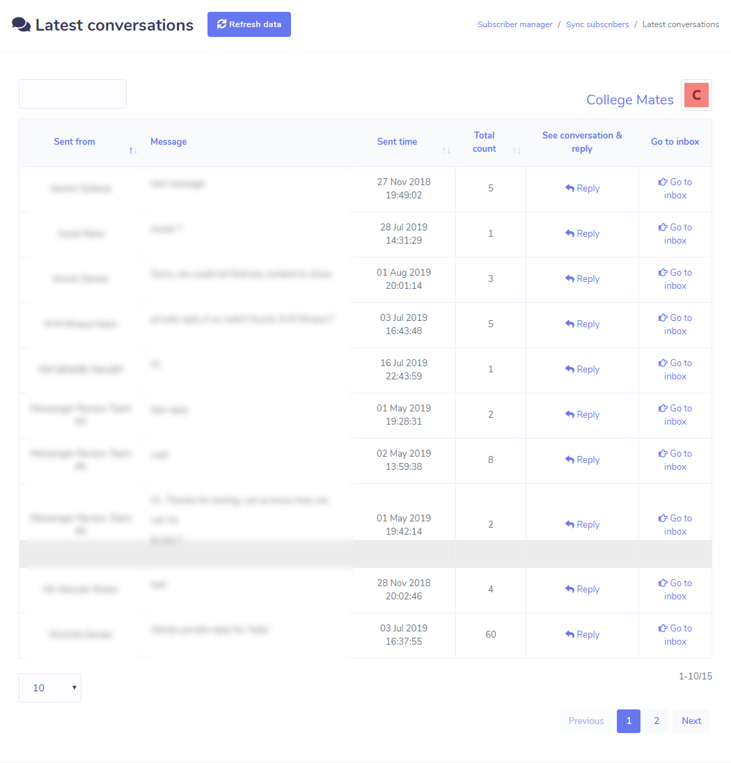 Subscriber Manager in Smart Bot Maker - Smart Auto Tool